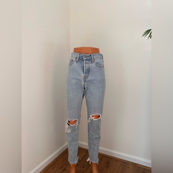 Levi's | Jeans | Levis Ripped Baby Blue Jeans | Poshmark